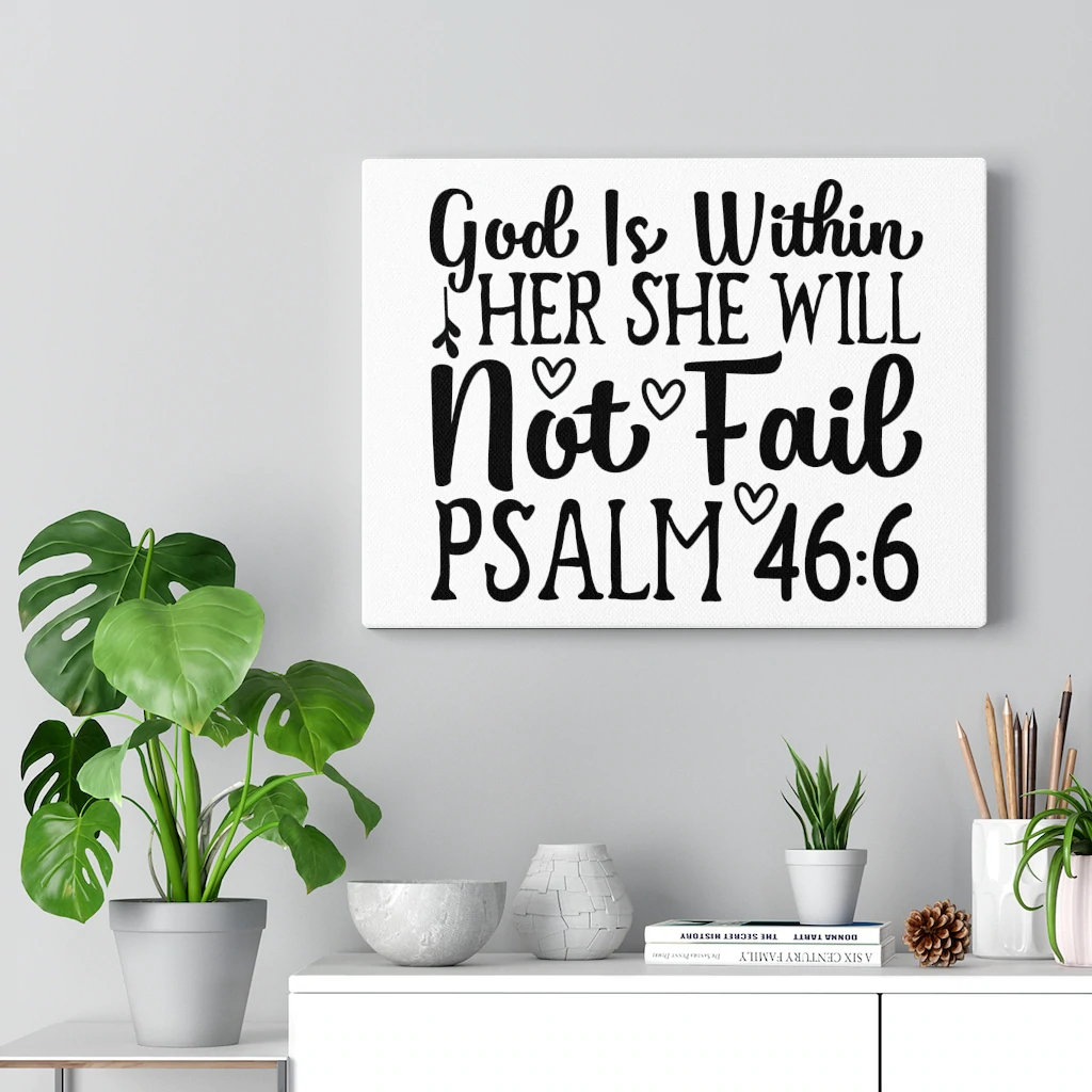 Trinx God Is in Psalm 46:6 Christian Wall Art Bible Verse Print Ready ...