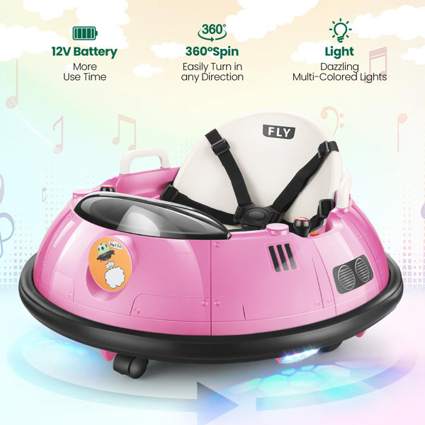 Himimi 12 Volt Baby Bumper Car Battery Powered Ride-on Toy with Remote ...