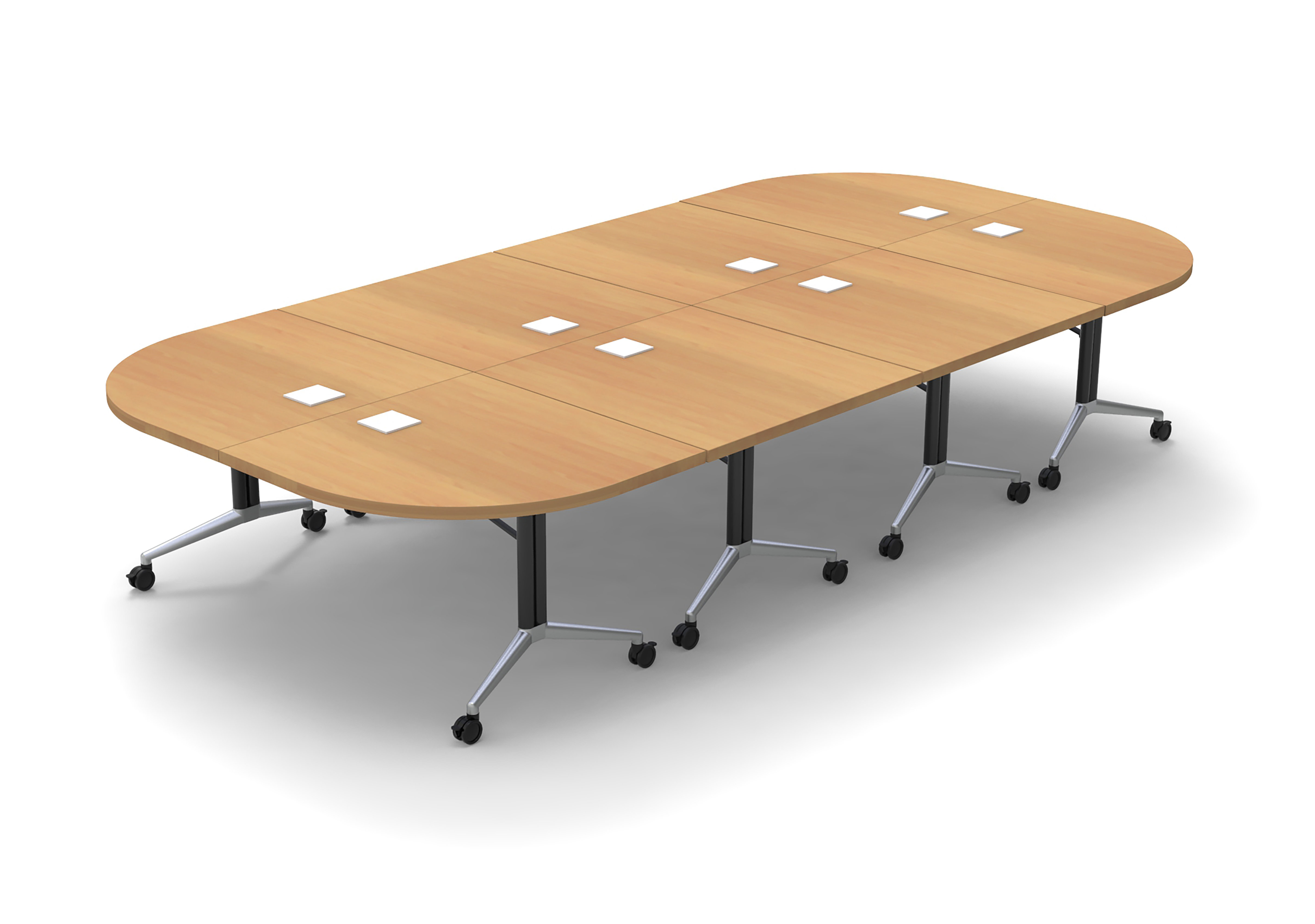 The Twillery Co.® Albin 12 Person Conference Meeting Tables with 12 ...