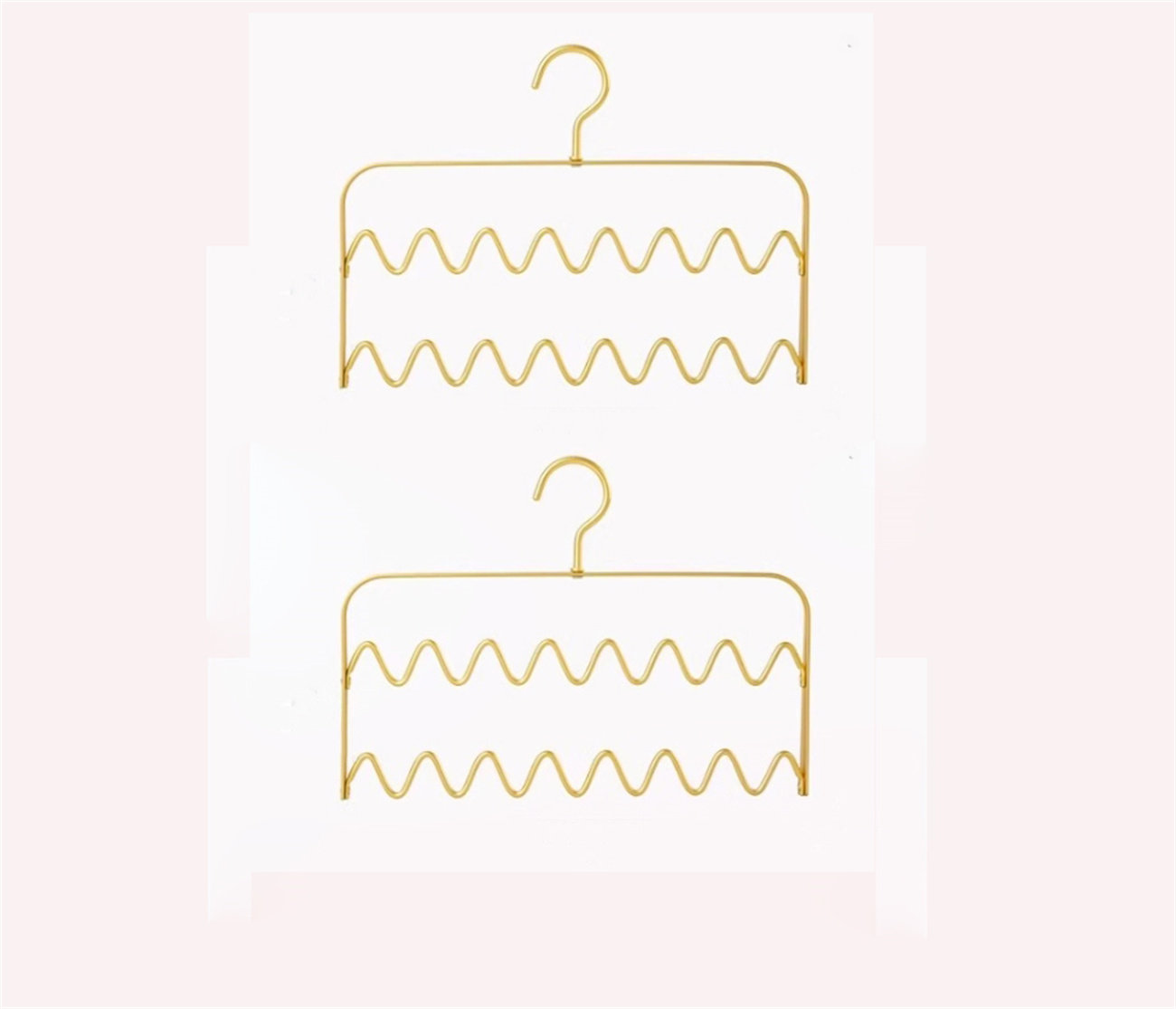 Orren Ellis Aluminum Alloy Dual-Layer Wave Hanger | Wayfair