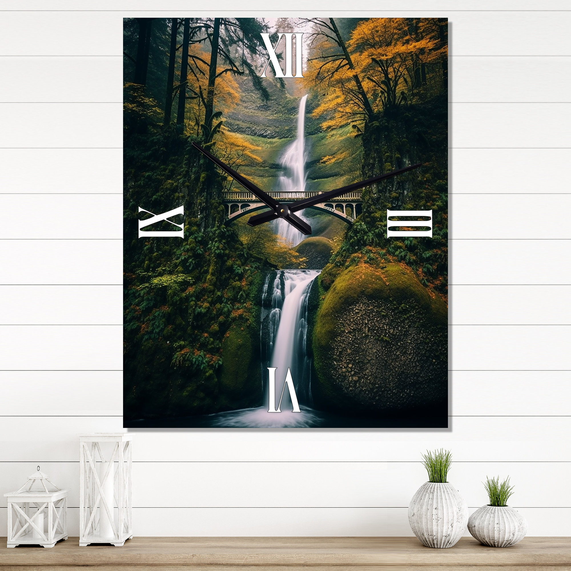 Latitude Run® Oregon Multnomah Falls Scenery - Oregon Wall Clock ...