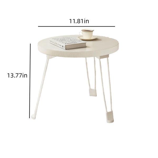 Ebern Designs Mobile Round Table Folding Sofa Side Table - Wayfair Canada