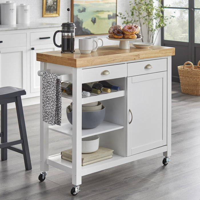 Breakwater Bay Nathaly Kitchen Cart & Reviews | Wayfair
