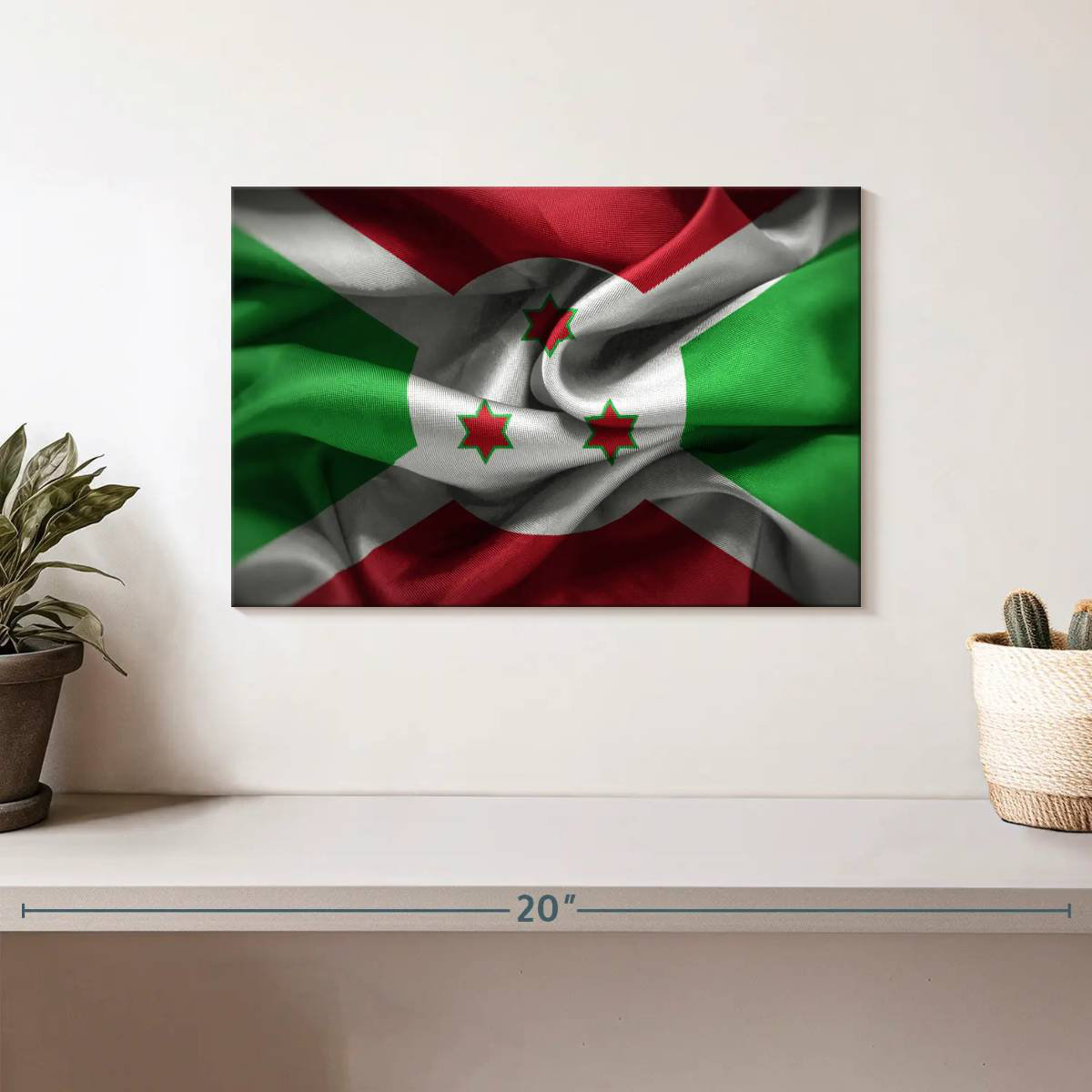 Ebern Designs Rumpled Burundi Flag | Wayfair