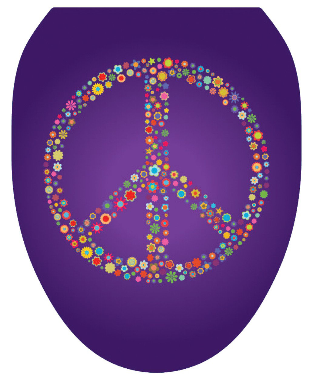 Toilet Tattoos Children Purple Peace Toilet Seat Decal – Toilet Tattoos ...