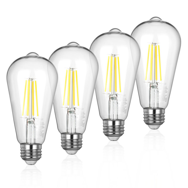 EDISHINE 60 Watt Equivalent ST64 E26/Medium (Standard) LED Bulb ...