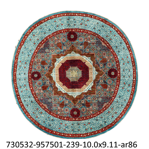 Bokara Rug Co., Inc. Hand-Knotted Wool Oriental Area Rug in Red/Teal ...