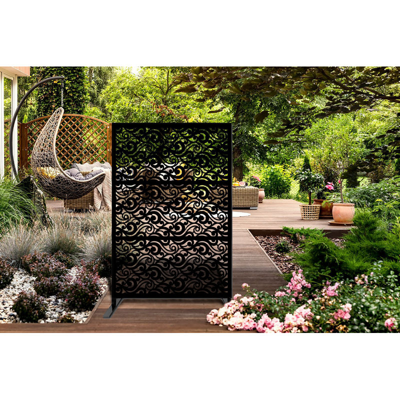 e-Joy 75'' H x 48'' W Silver Metal Fencing & Reviews | Wayfair
