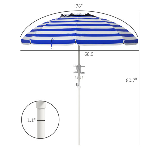 Arlmont & Co. Ozren Beach Umbrella | Wayfair