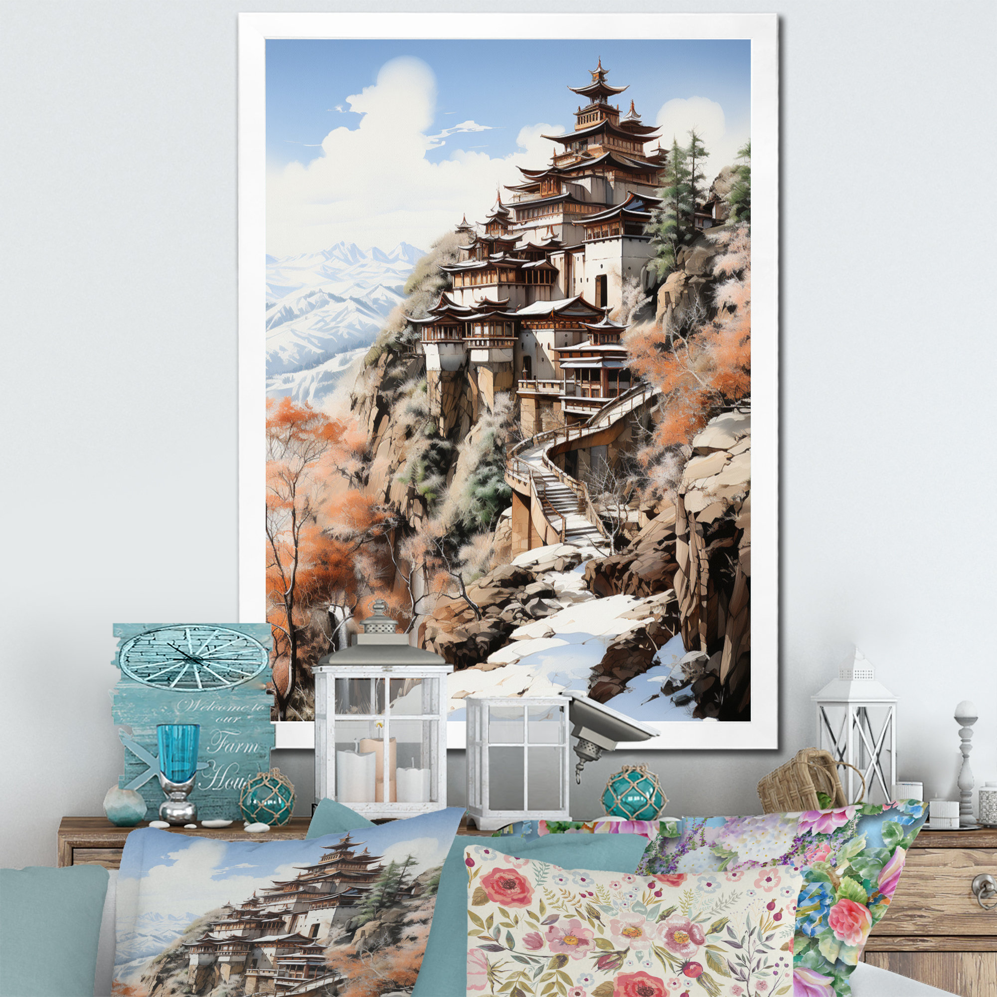 Winston Porter Asian Art Tibetan Monastery VIII - Print on Canvas | Wayfair