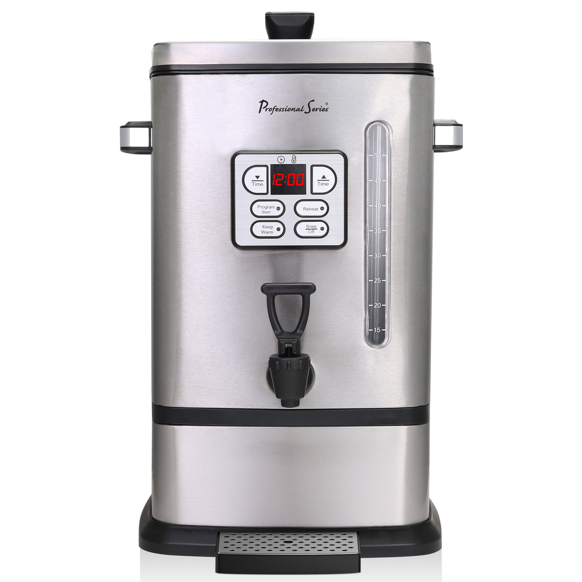Continental Electric 50-Cup Pro Digital Coffee Urn Stainless Steel ...