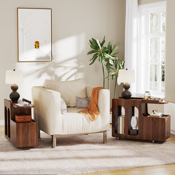 Ebern Designs Aadrith Wheel End Table | Wayfair