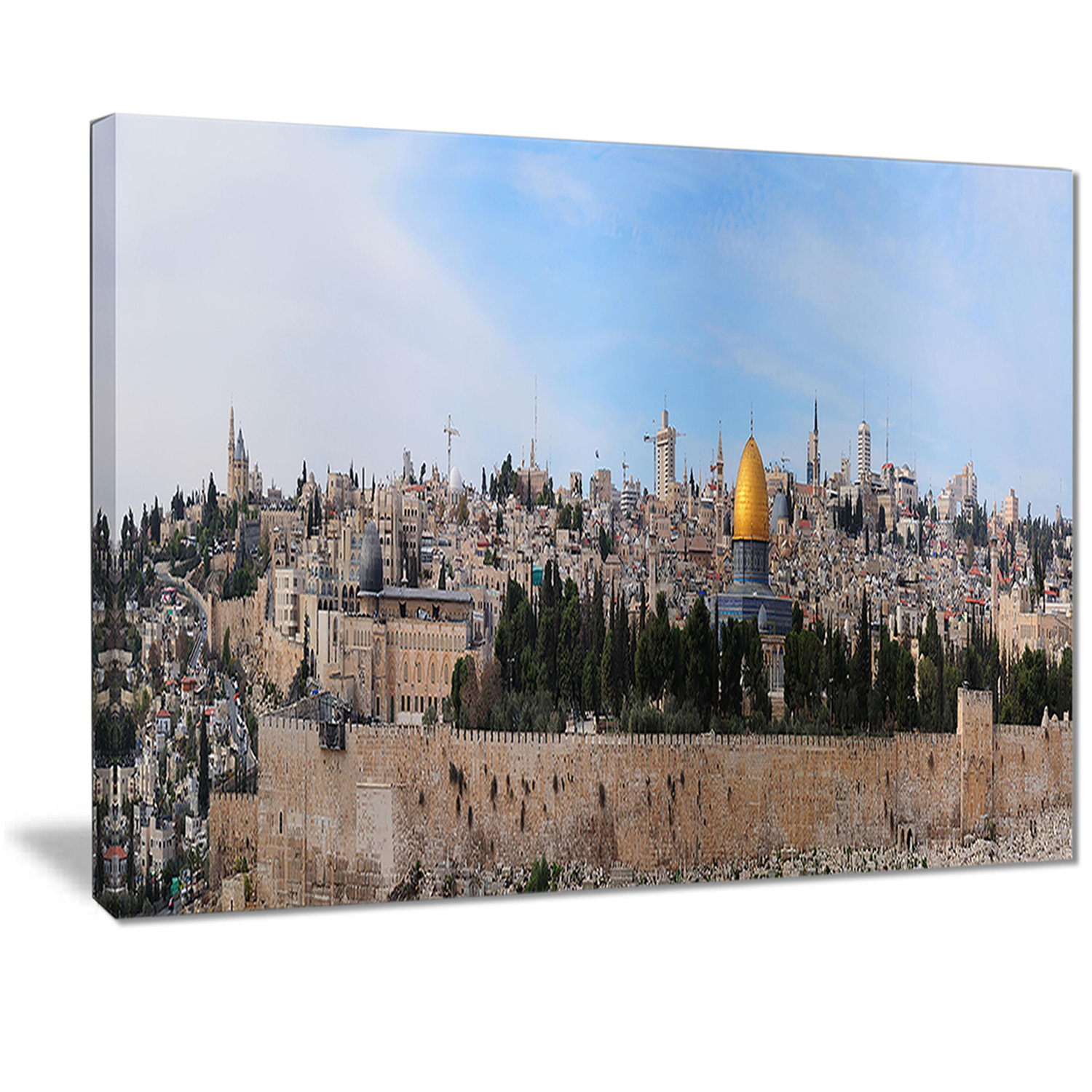 East Urban Home Jerusalem Cityscape Panorama - Photograph Print on ...