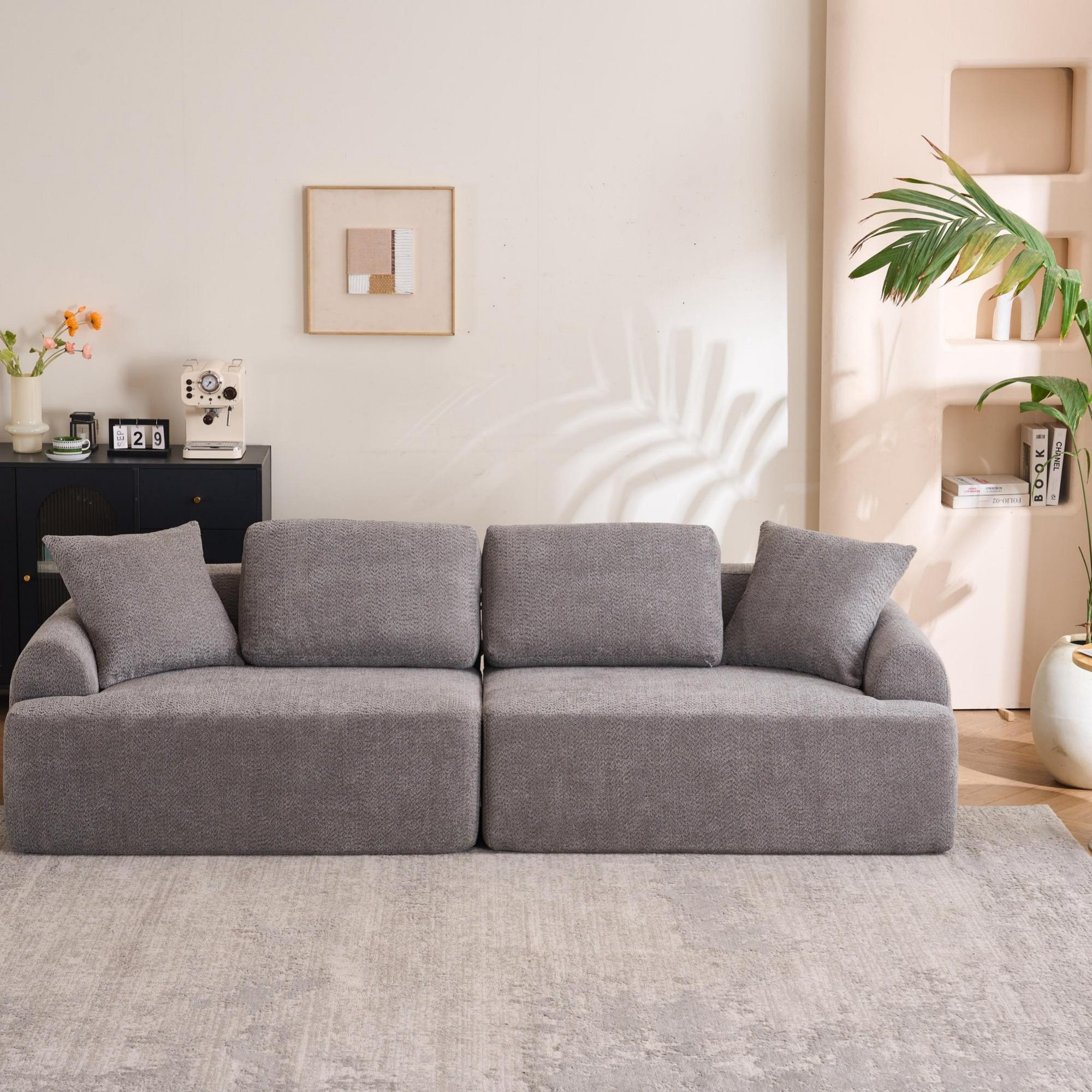 Latitude Run® Modern Minimalist Design Upholstered Sofa | Wayfair