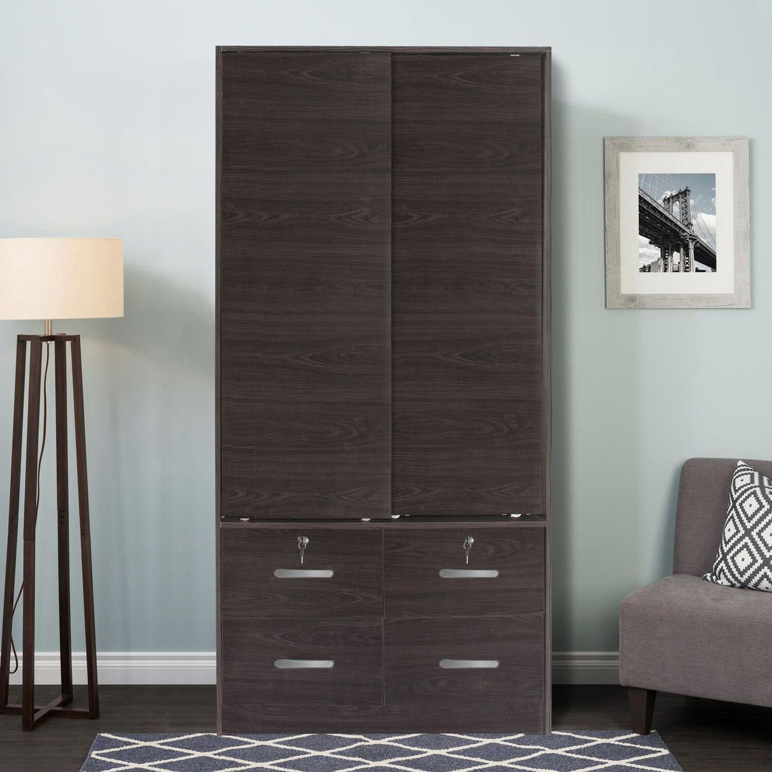 Latitude Run® 24 in. Armoire with 2 Doors | Wayfair