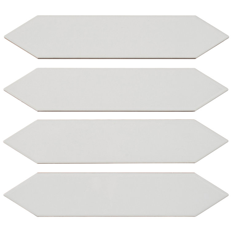 Andova Concerto-Bowtie 2-in. x 8-in. Picket Glossy Ceramic Wall Tile ...