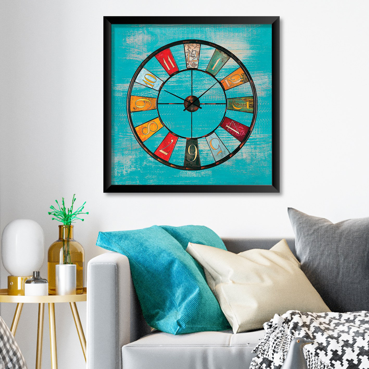 East Urban Home Decorative MDF Clock | Wayfair