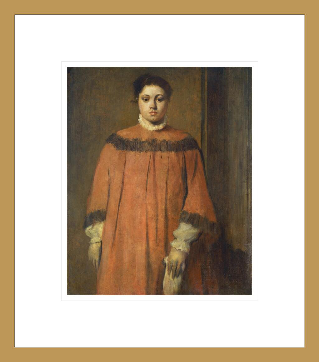 1000Museums Girl in Red by Edgar Degas -Framed Giclee Print | Wayfair