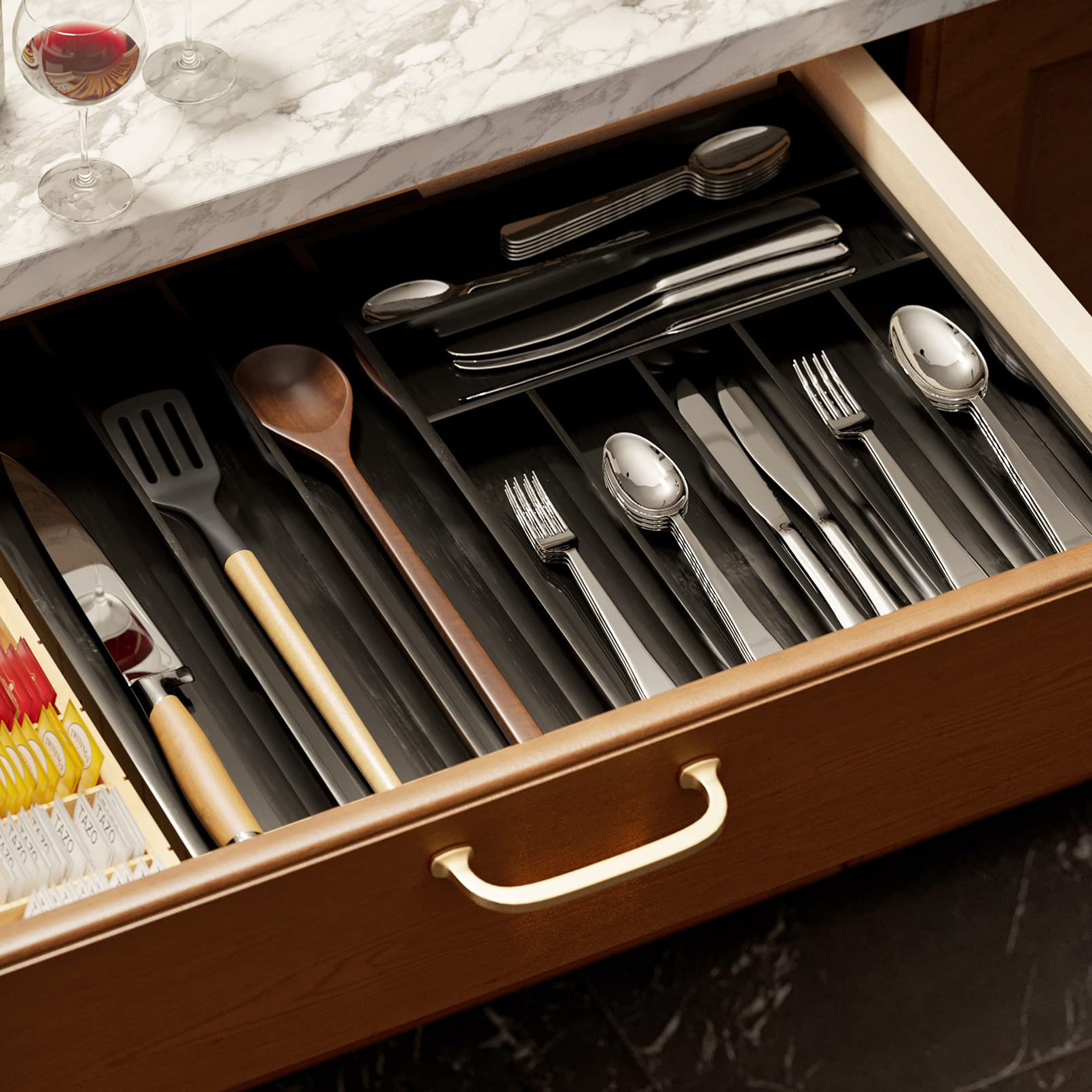 ATC HOLDINGS Expand and organize your kitchen drawers with the Bamboo ...