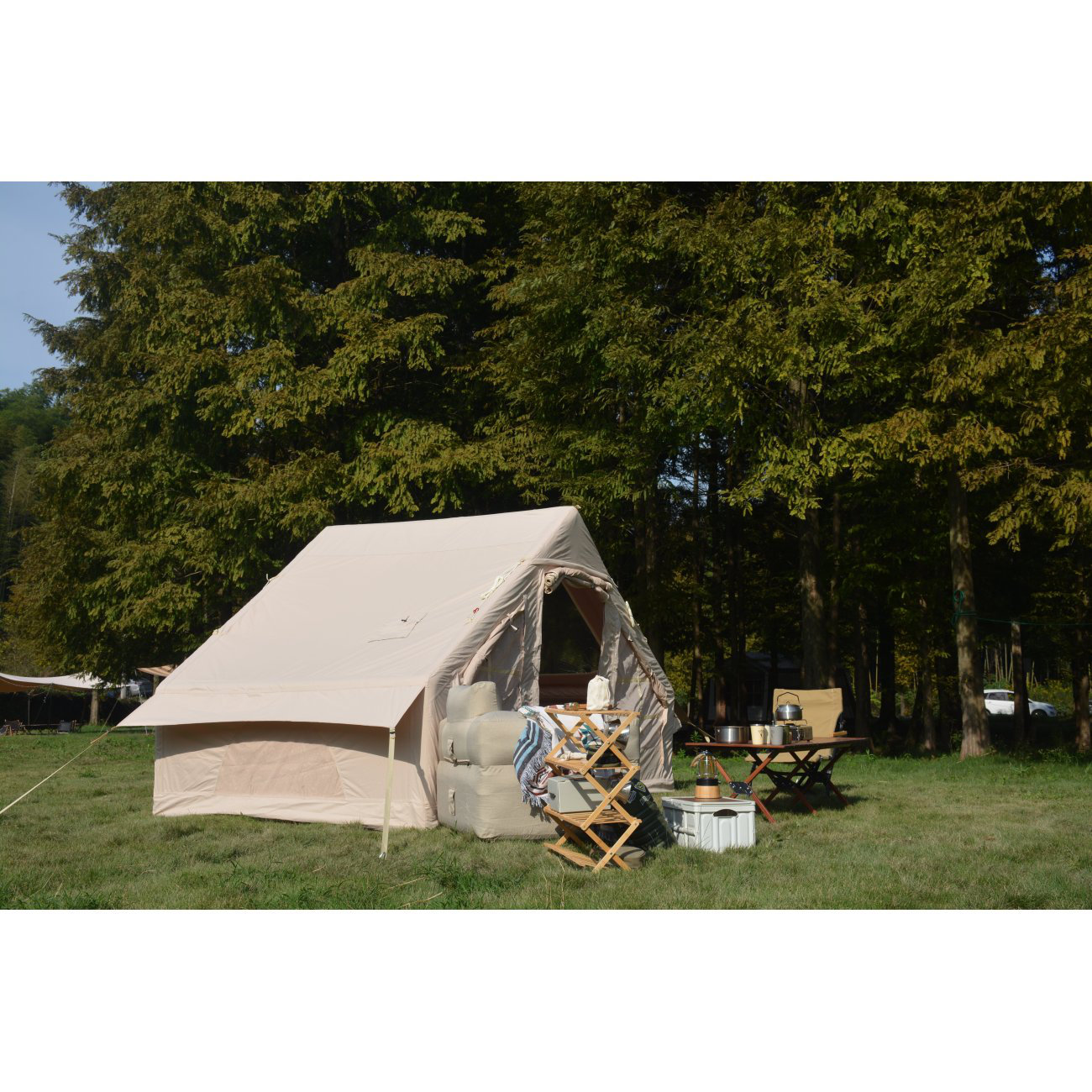 Lipoton Inflatable Camping Tent Easy Setup 4 Season Glamping Tent With ...