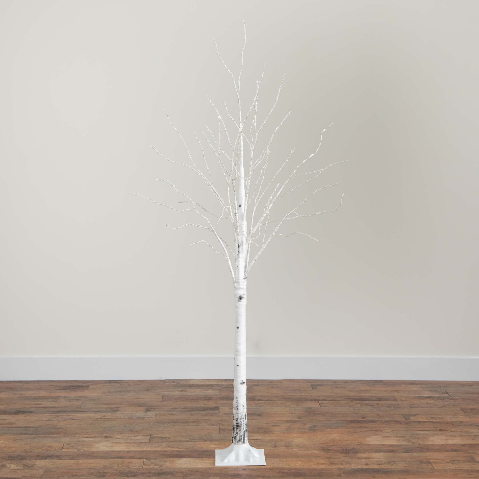 The Holiday Aisle® Pre-Lit Artificial White Birch Tree with Warm White ...