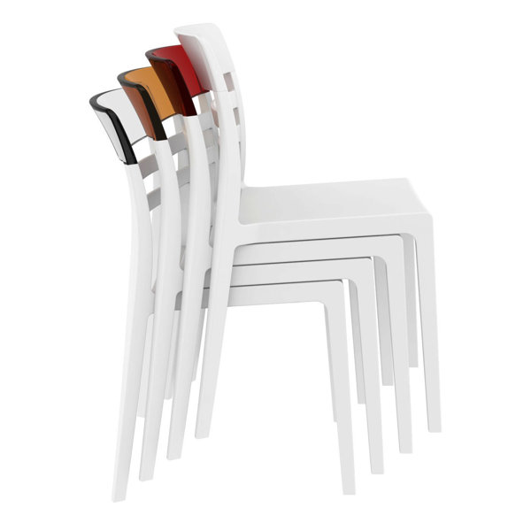 Ebern Designs Milliman Outdoor Stackable Dining Side Chair & Reviews ...
