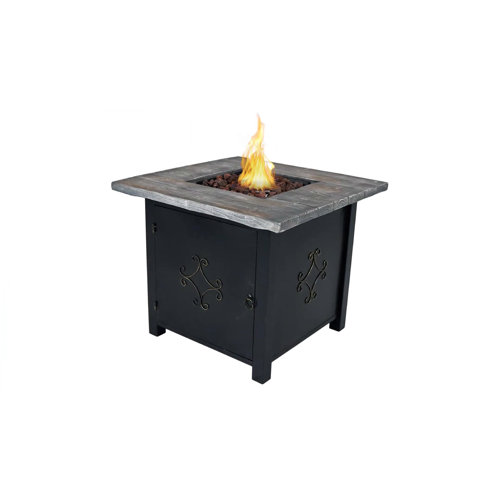 Sol 72 Outdoor™ Maribelle Lava Rock Stone Propane Gas Fire Pit Table ...