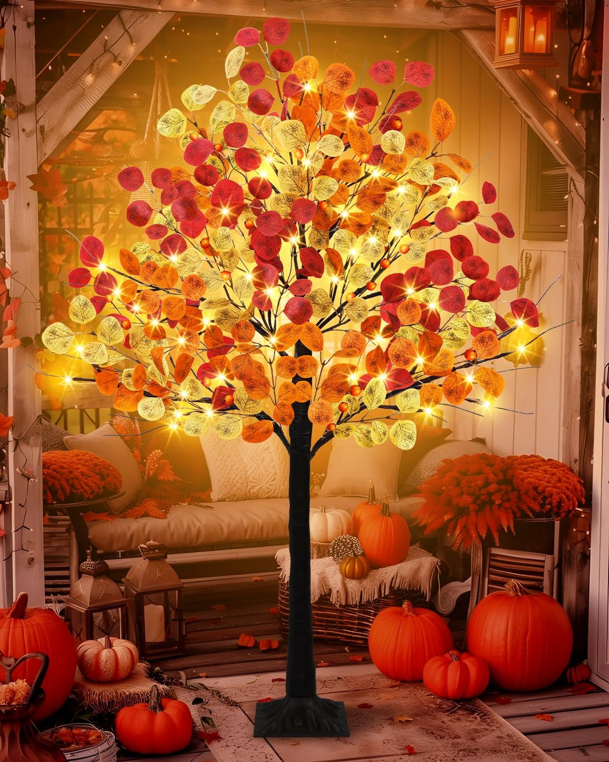 Primrue Lighted Fall Eucalyptus Tree - Wayfair Canada