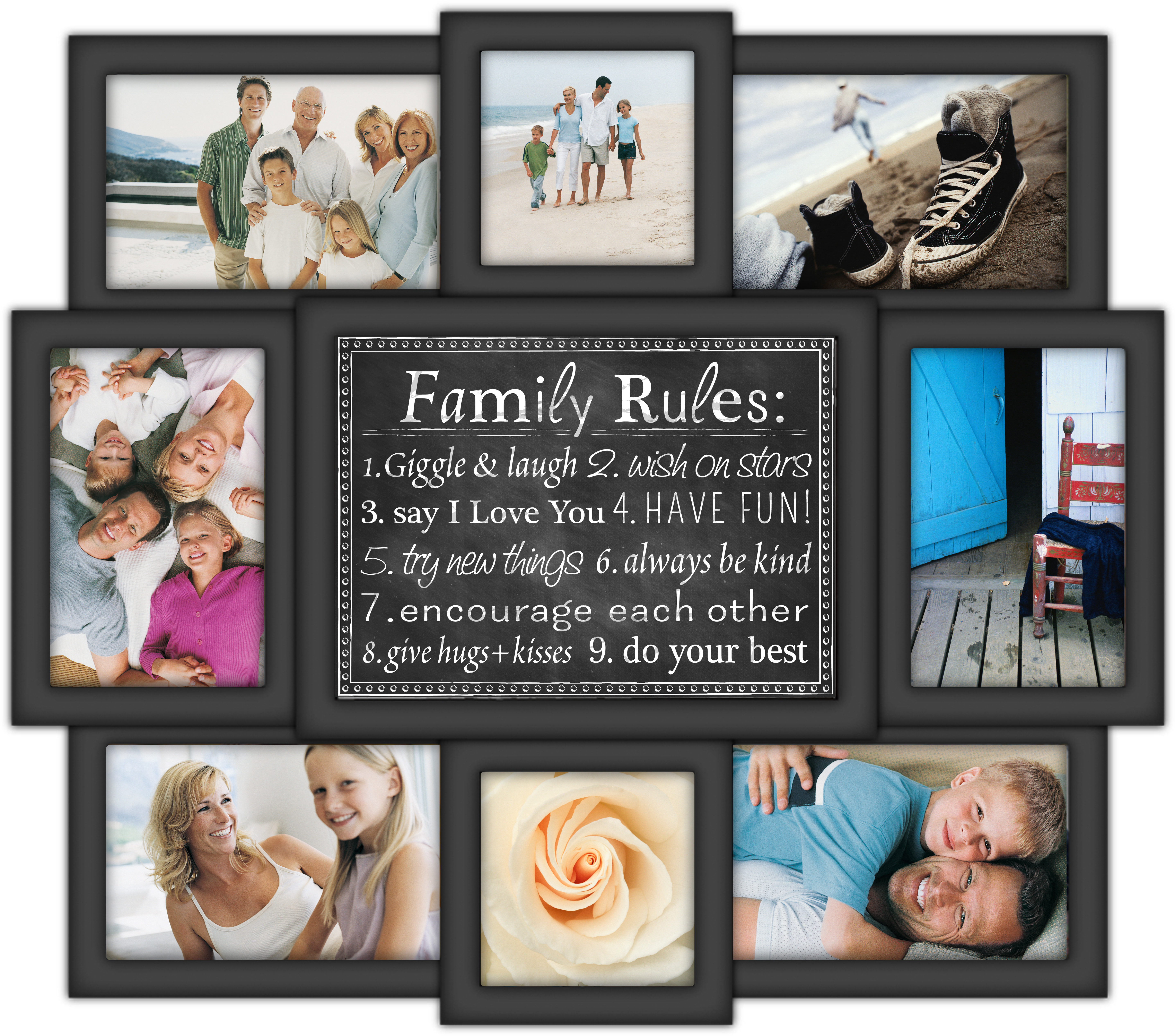 Red Barrel Studio® Mehara Family Rules 8 Slot Picture Frame & Reviews ...
