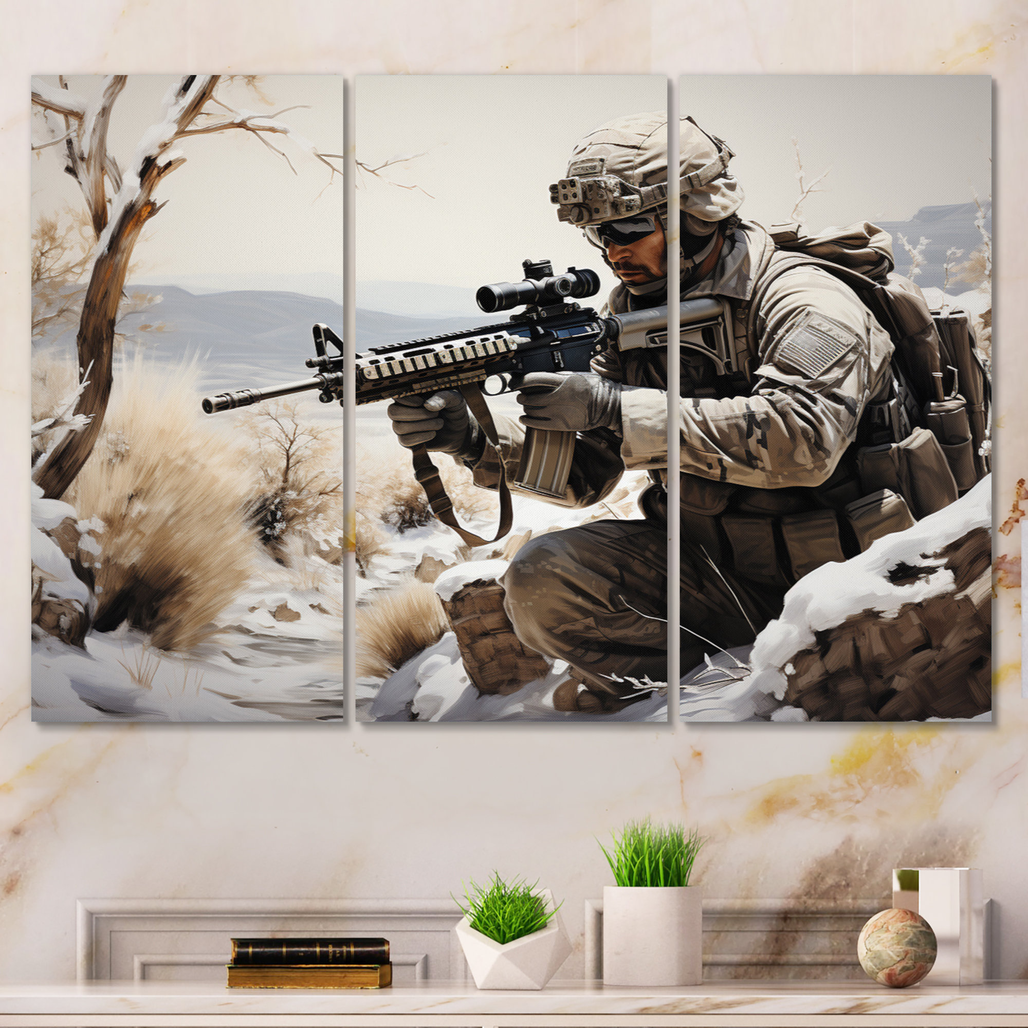 Design Art Army Precision Marksmanship IV - Army Metal Art Print Set ...