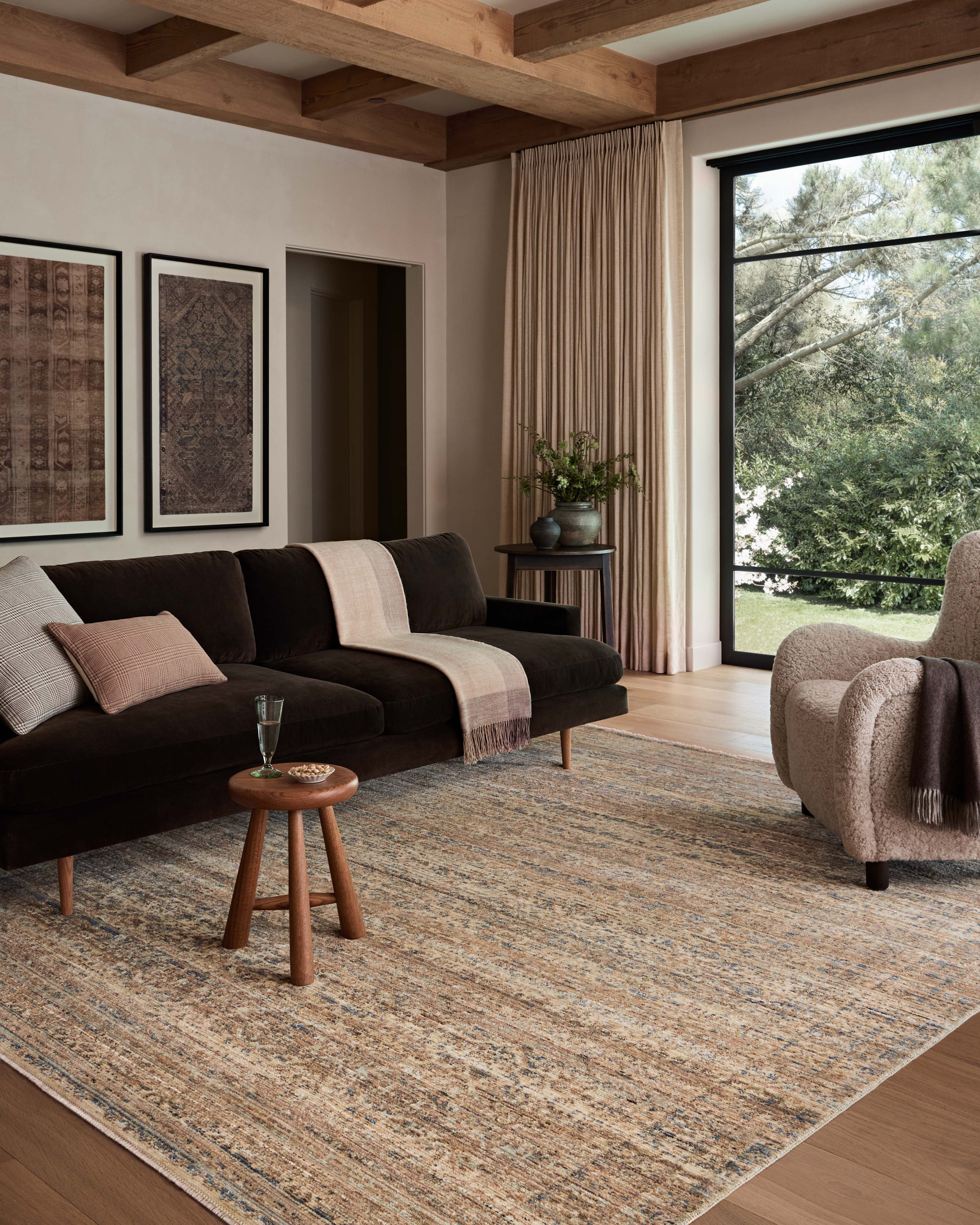 Amber Lewis x Loloi Molly Natural / Denim Area Rug & Reviews | Wayfair