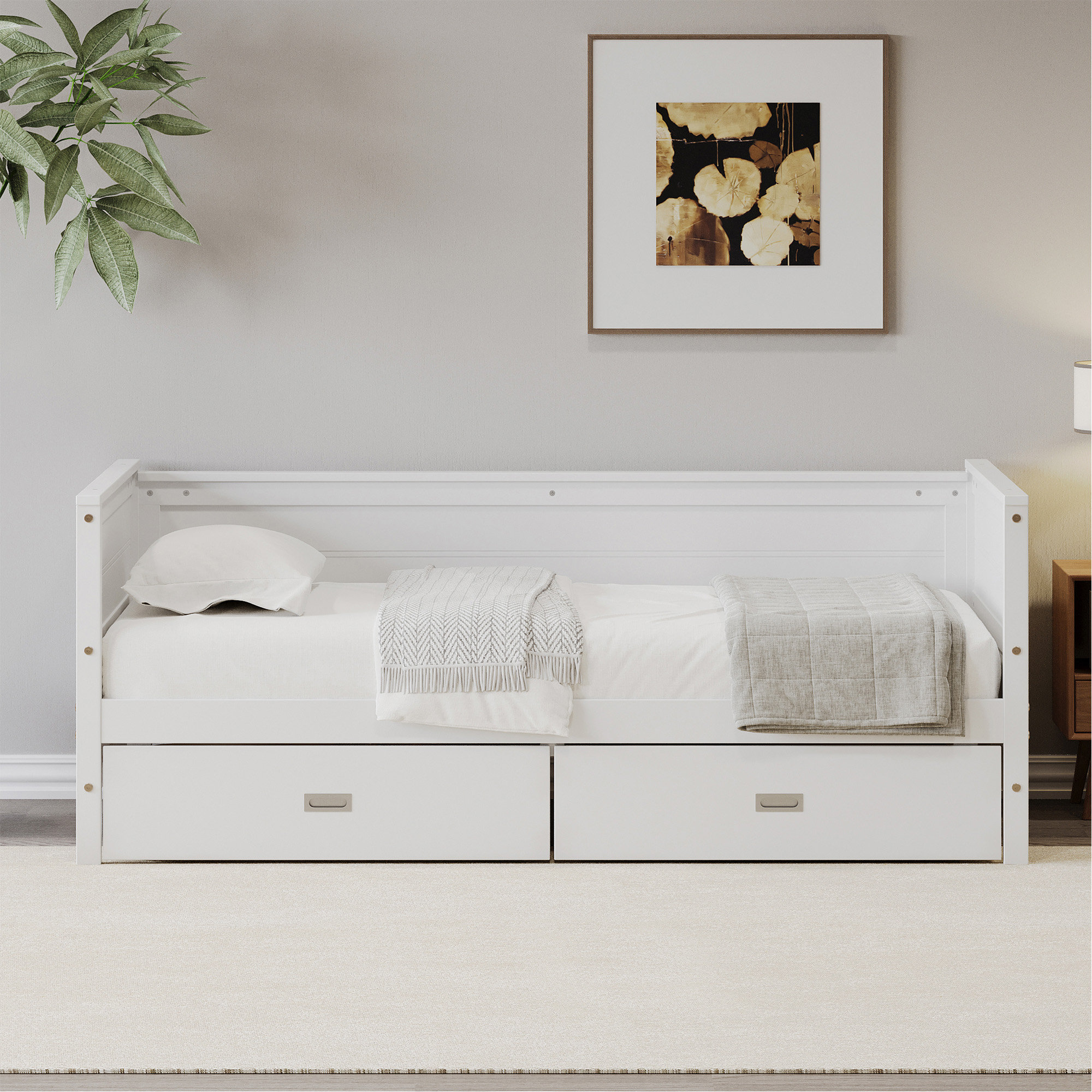 Latitude Run® Versatile Twin Size Daybed With Storage And Stylish ...