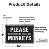 SignMission Drôle d'avertissement «Ne pas nourrir les singes» (paquet ...