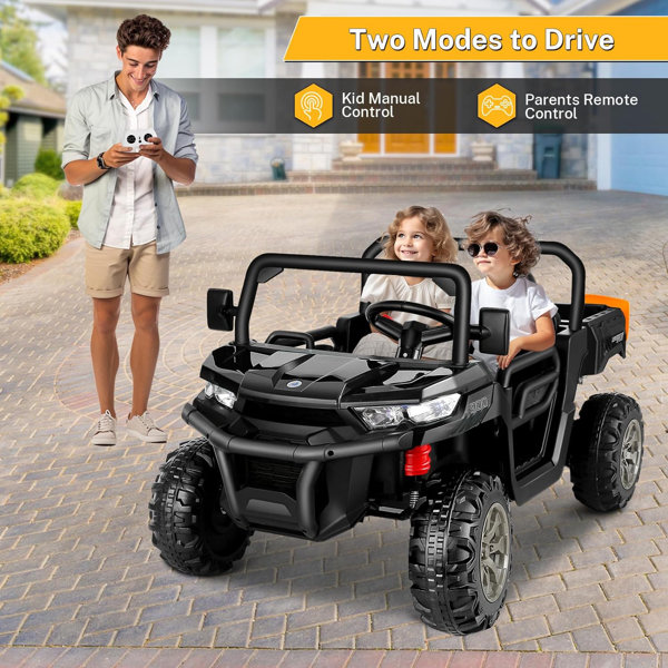 Himimi Delia Himimi 24 Voltage Ride On Dump Truck, 2 Seater Kids UTV ...