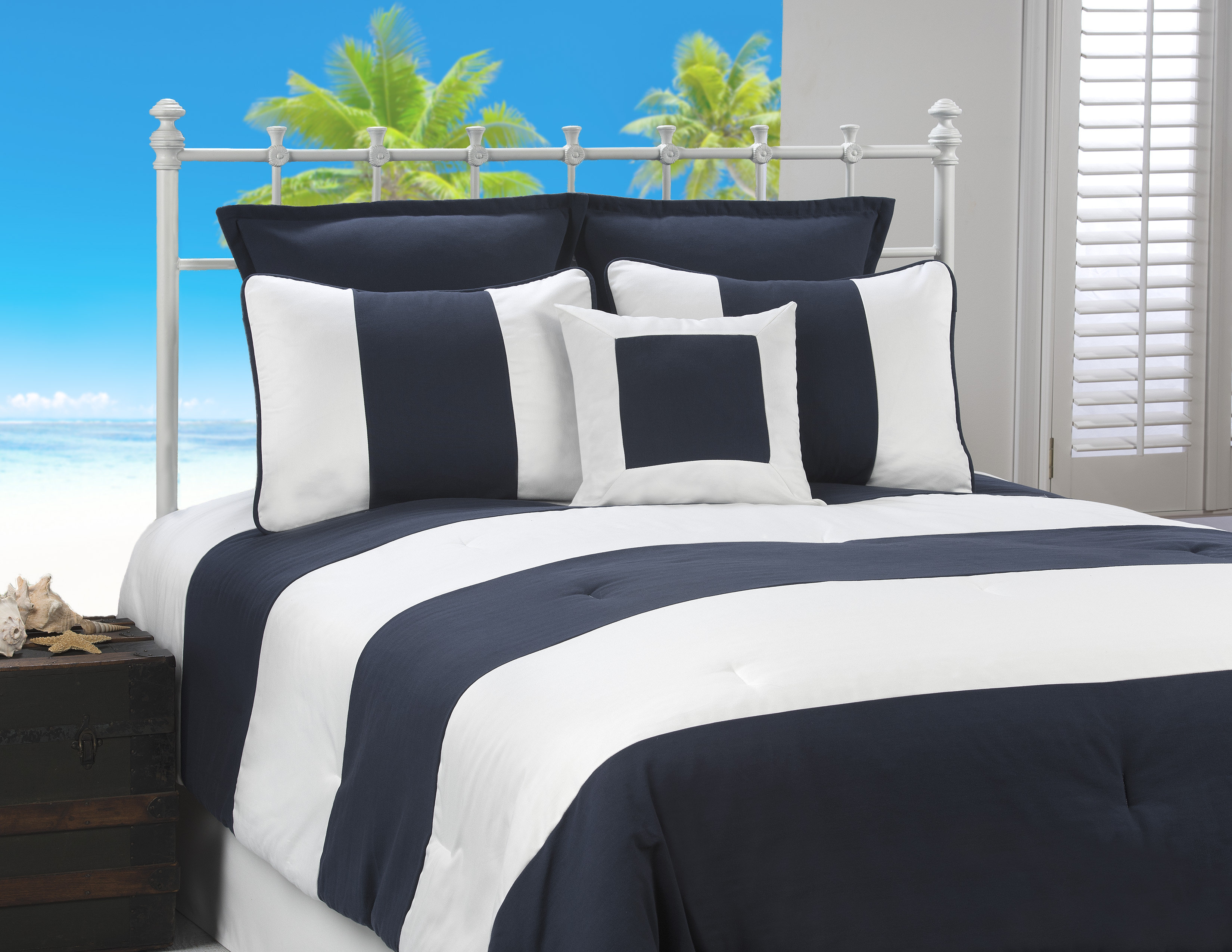 Victor Mill Navy nautical Comforter Set | Wayfair