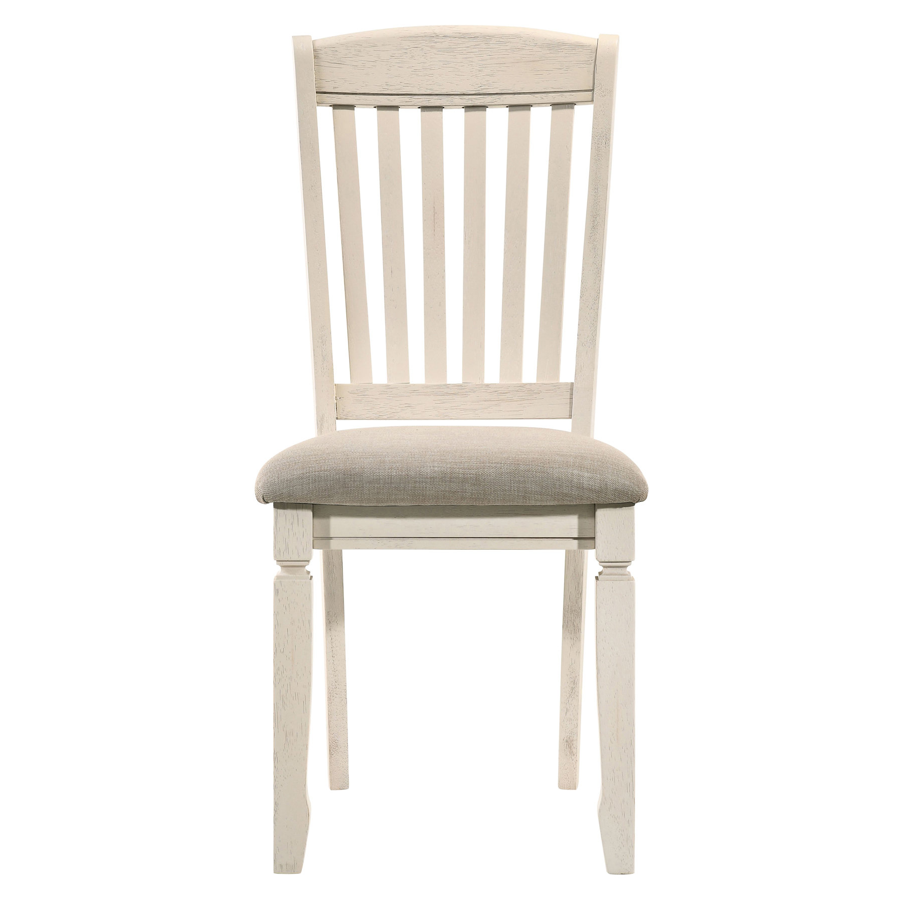 One Allium Way® Tan And Cream Side Chairs 2 - Rustic Style With Wooden ...