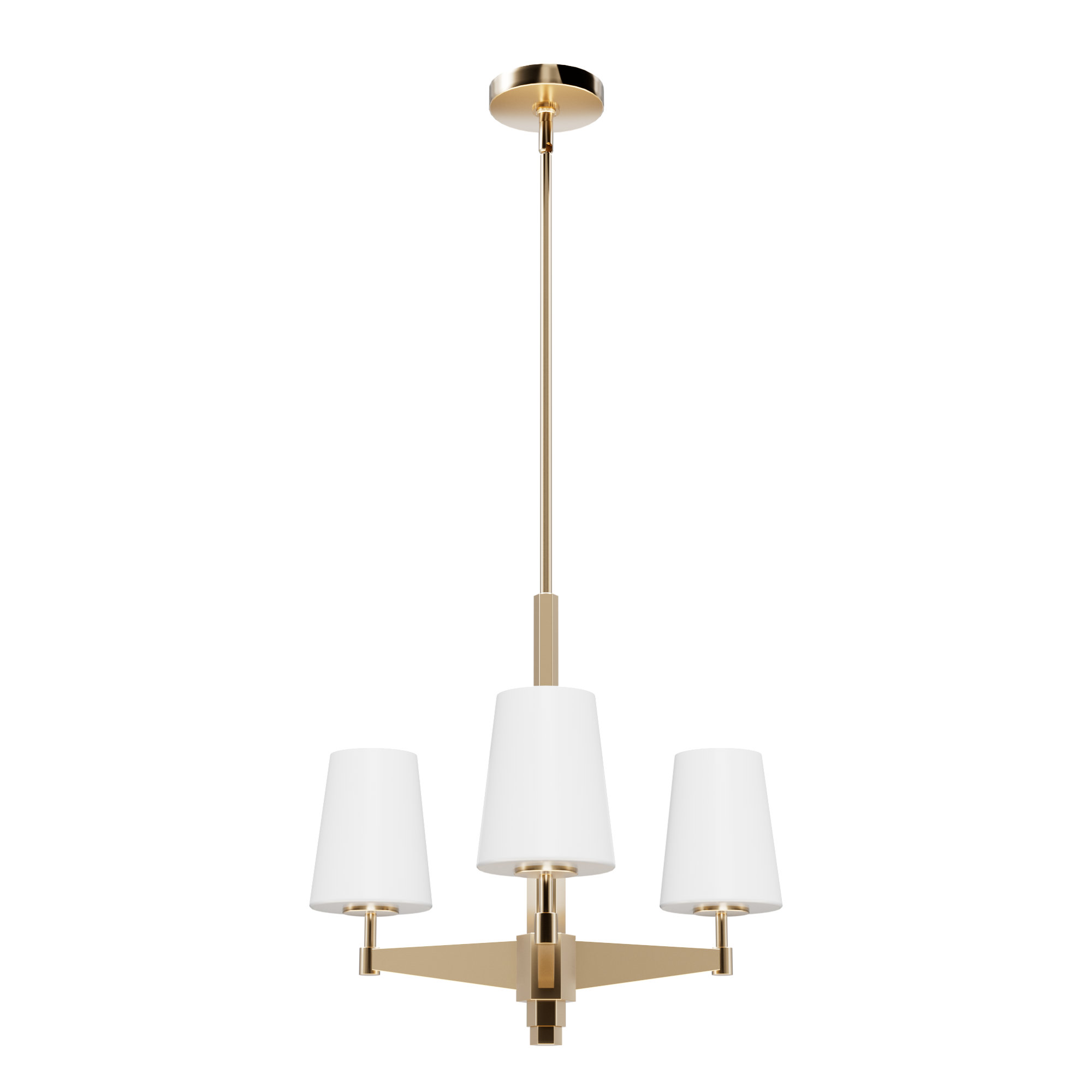 Hunter Fan Hunter Nolita 3 Light Shaded Modern Linear Chandelier ...