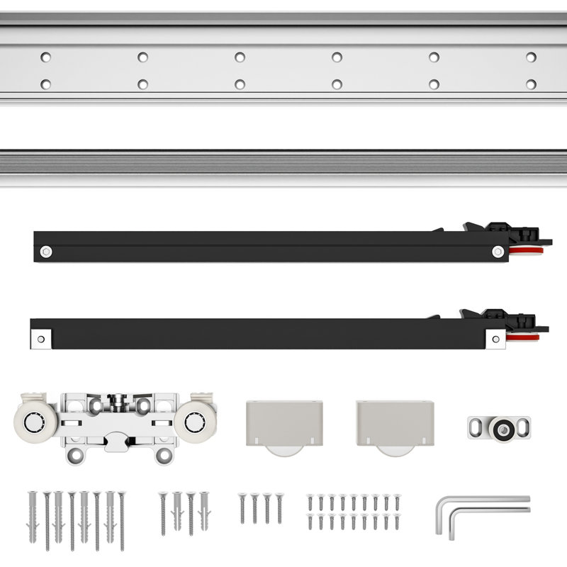 Villar Home Designs Concealed Invisible Magic Sliding Door Hardware Set ...