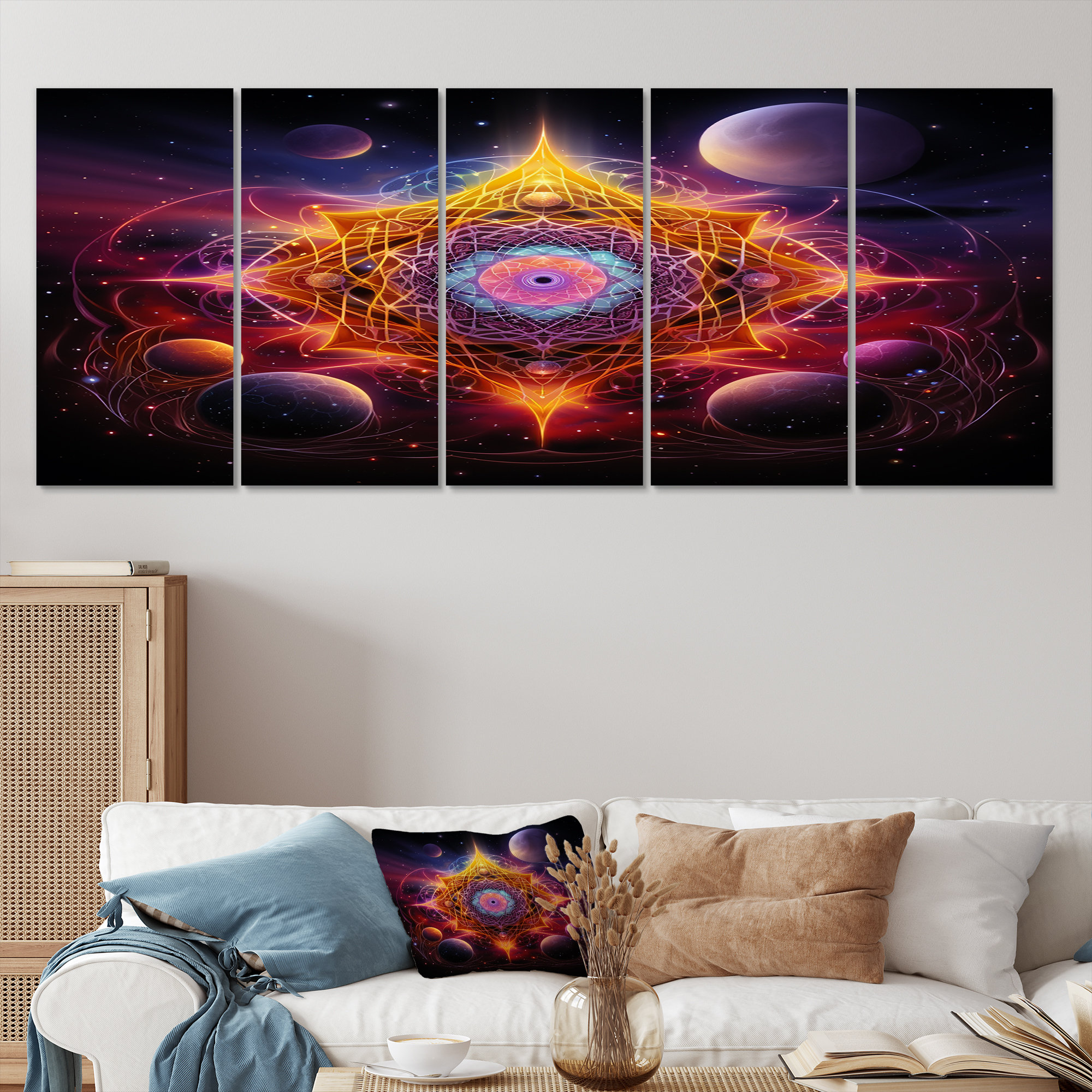 Bungalow Rose Cosmic Bliss Galactic Eruption - Boho Mandala Wall Art ...