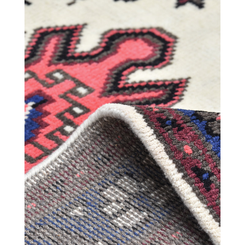 Matteson Hand-Knotted Red/White/Blue Rug | AllModern