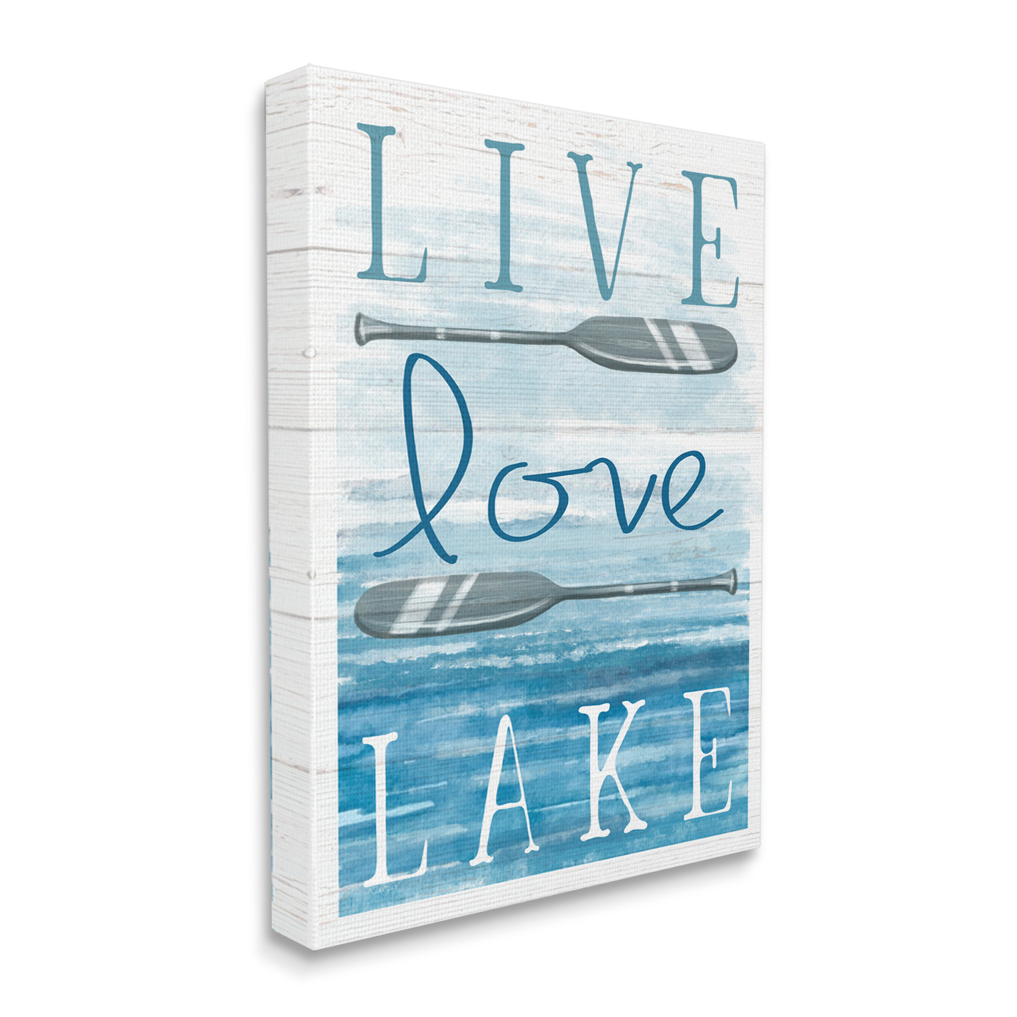 Stupell Industries Live Love Lake Quote Ores Water Motif by Elizabeth ...