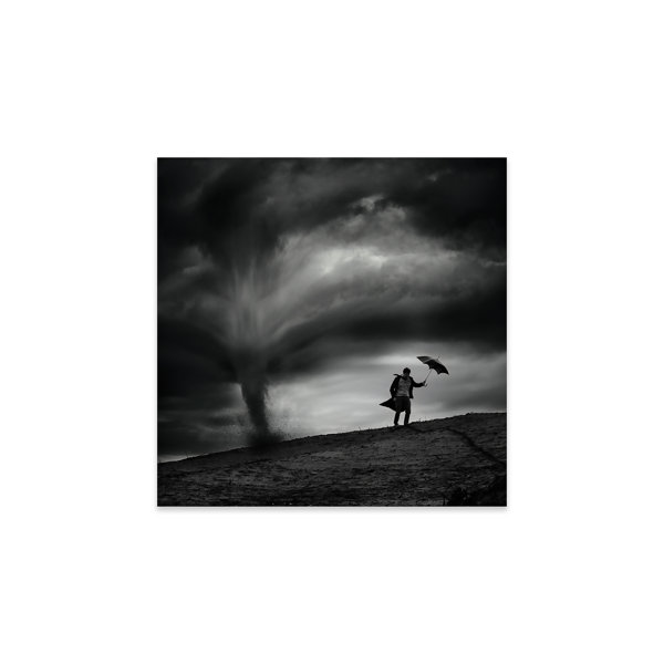 Ebern Designs Man In The Wind Print On Acrylic Glass - Wayfair Canada