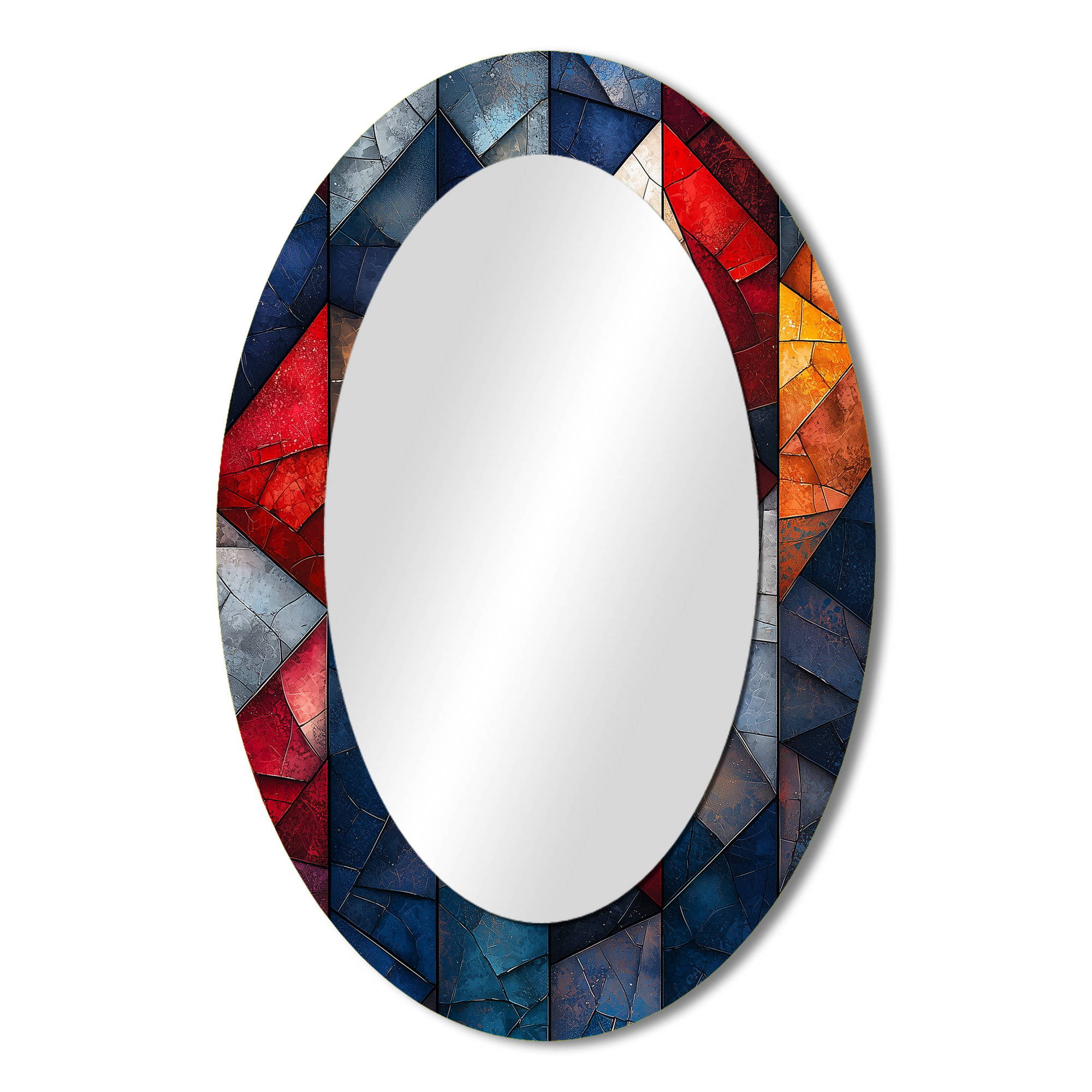 Dakota Fields Unity In Strength USA Flag Fragments IV - Large Oval Wall ...