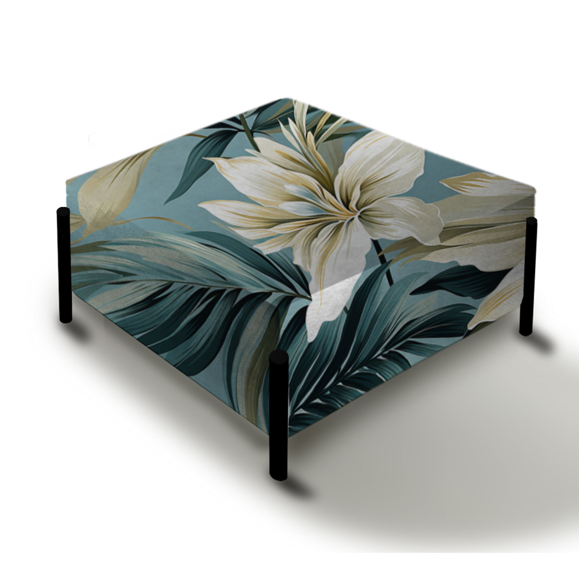 Design Art Coastal Neutrals Tropical Pattern I - Tropical Large Square ...