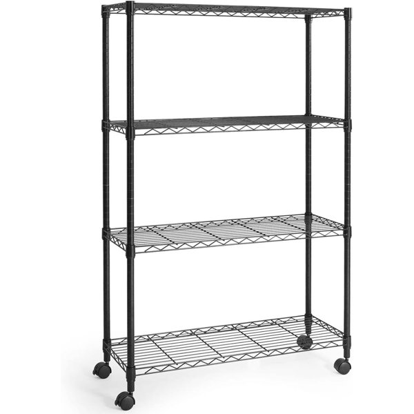 CAPHAUS Adjustable Height Wire Shelving Unit, Wire Rack, 4-Tier With ...
