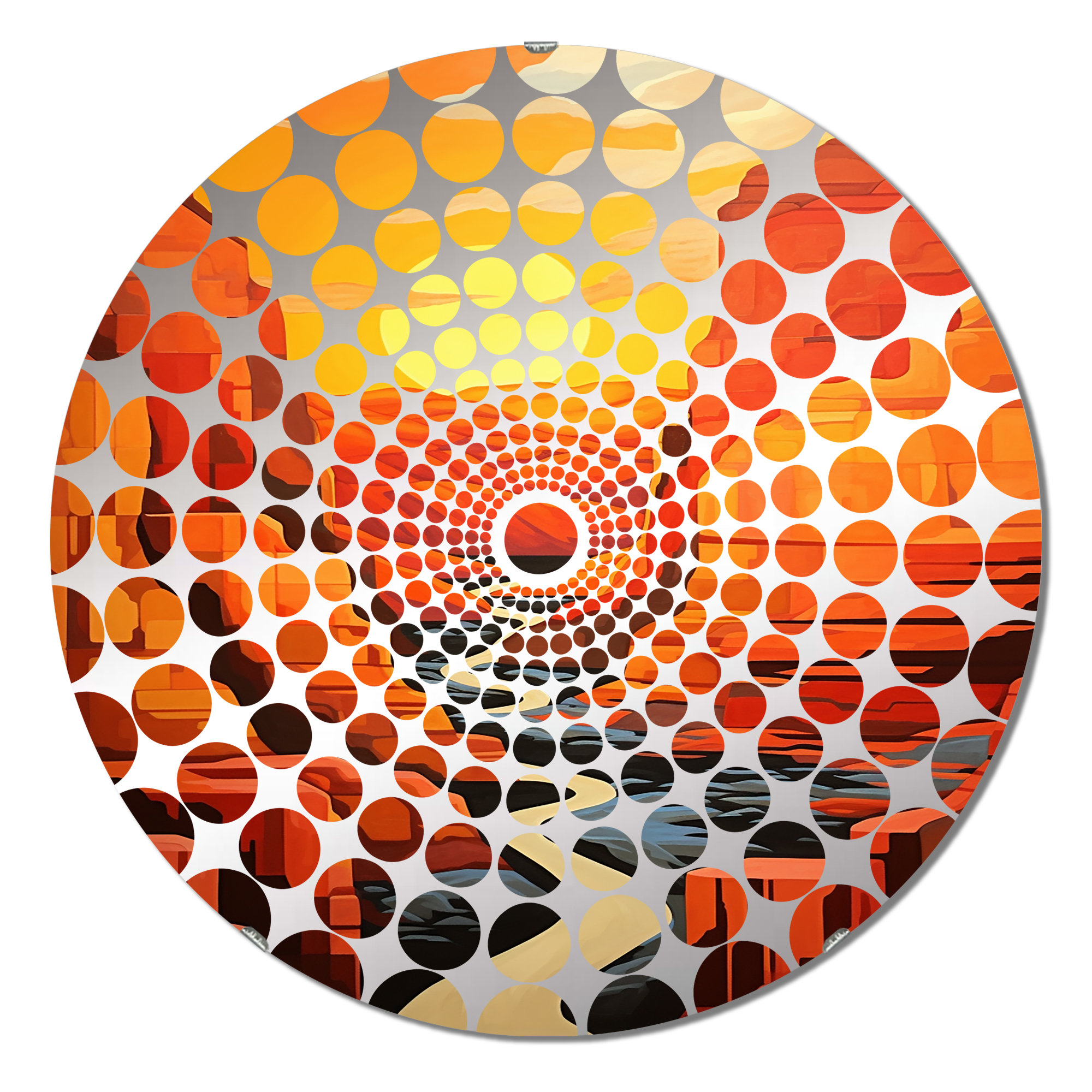 East Urban Home Malti - Concentric Circles Decorative Mirror | Wayfair