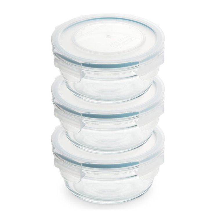 Glasslock Glass Food Storage - Set of 3 Containers and 3 Lids | Wayfair