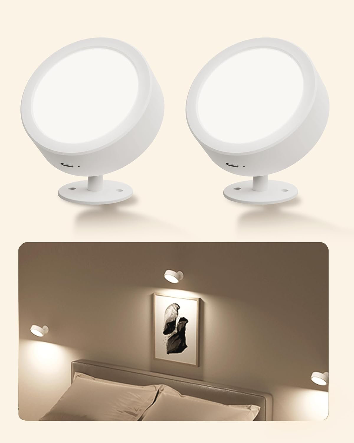 EZVALO 2 Packs Led Wall Mounted Light Wireless With Remote | Wayfair