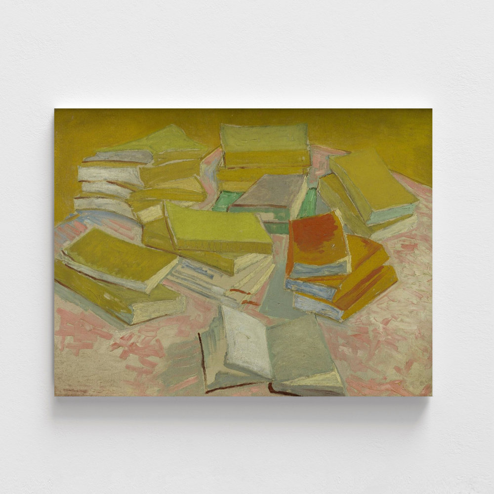 WeFrameArt Piles Of French Novels By Vincent Van Gogh, Bookstore Wall ...