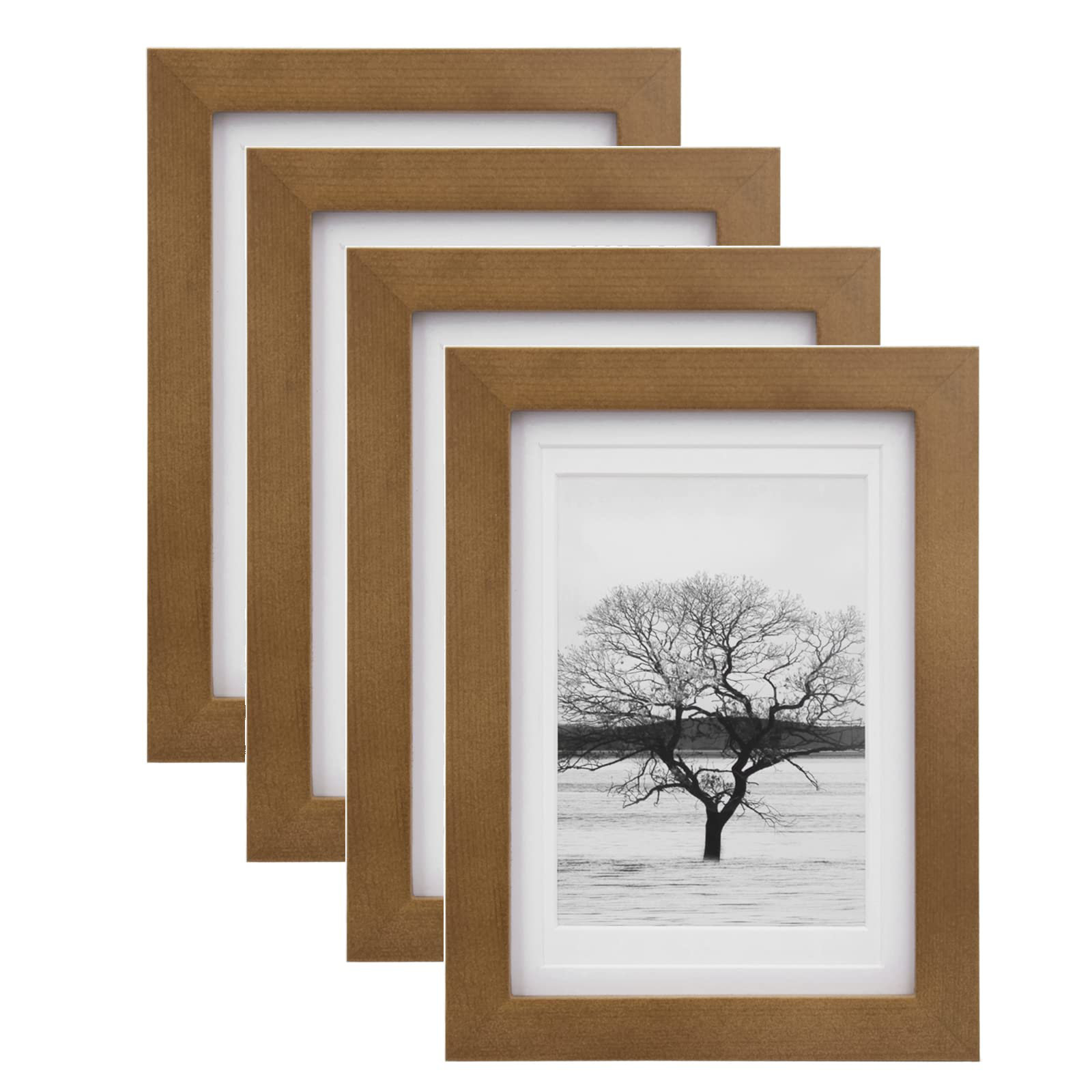 Latitude Run® 5x7 Picture Frames (4 Pack) - Solid Wood | Wayfair